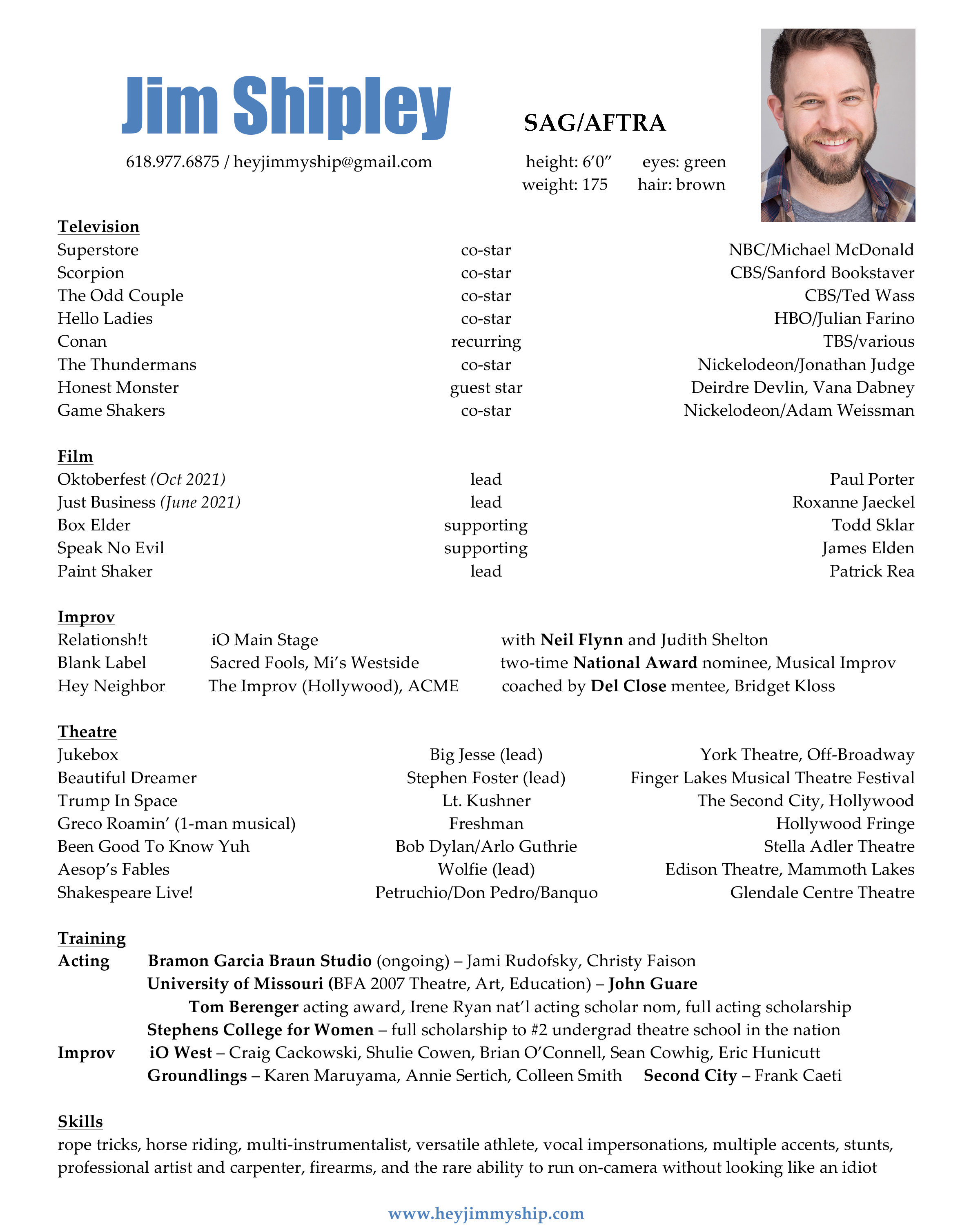 résumé | Jim Shipley